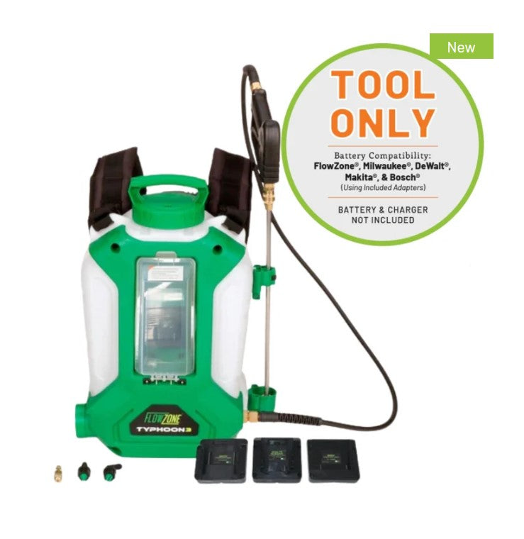 Typhoon 3 Battery Powered Backpack Sprayer (4-Gallon) Tool Only – Clean ...
