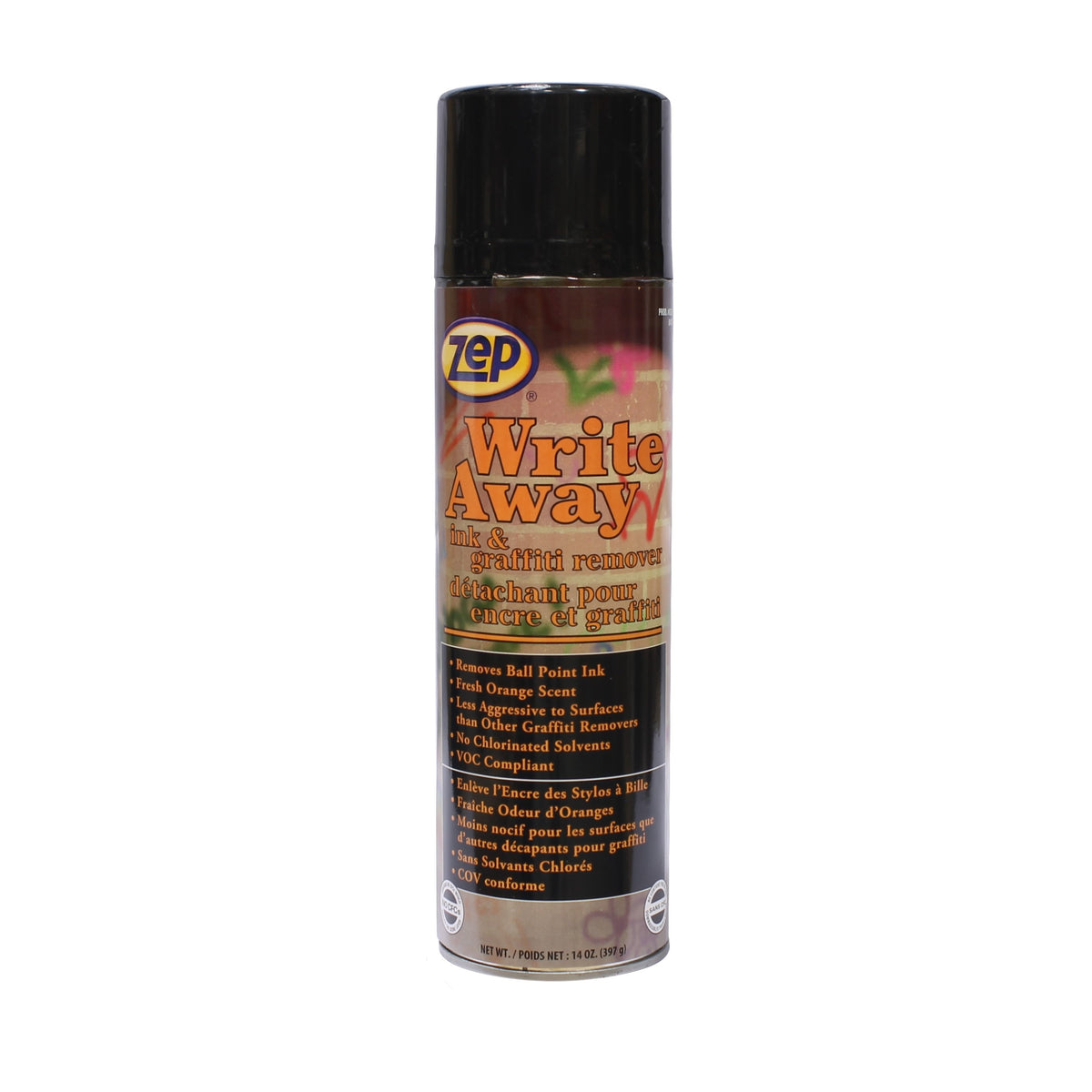 Zep Write Away Aerosol 397g Vandal Ink/Marker Remover # 32401C – Clean ...